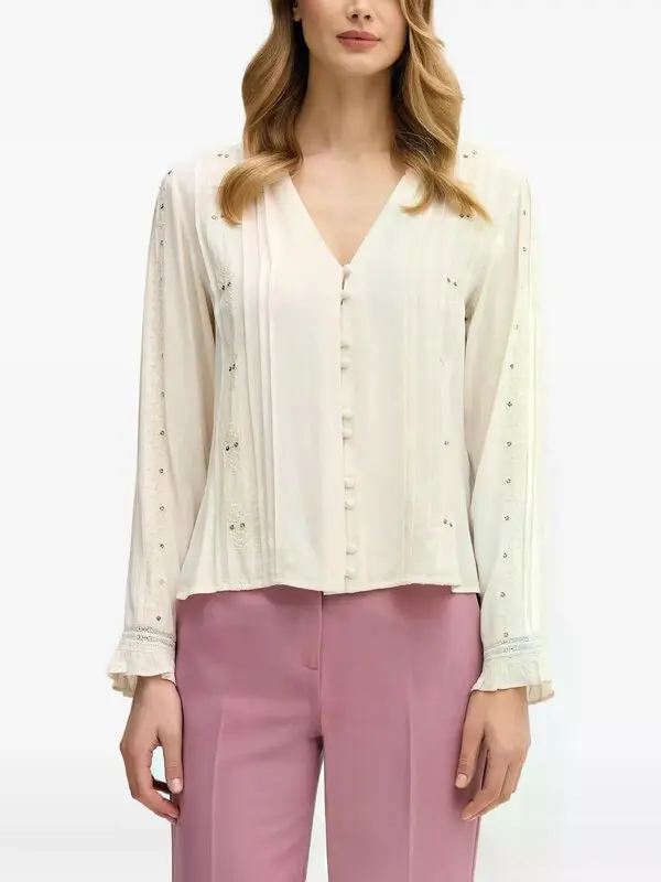 HOSS INTROPIA Embroidered Button-down Shirt