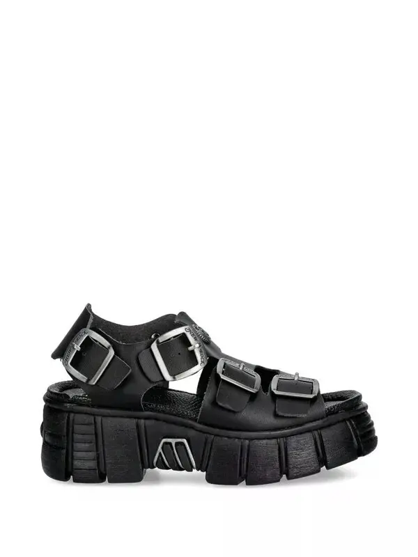 NEW ROCK Buckle-strap Platform Sandals