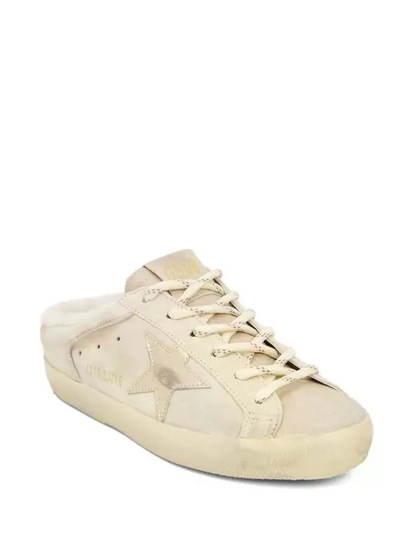 GOLDEN GOOSE Super-star Leather Mules - Neutrals