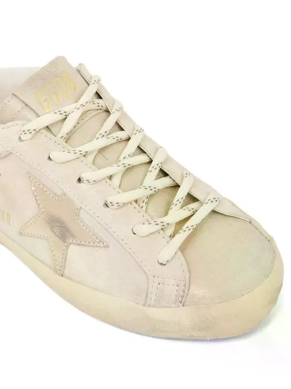 GOLDEN GOOSE Super-star Leather Mules - Neutrals