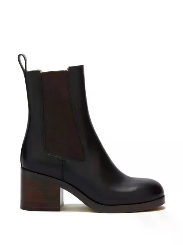 ODISSI Grace Stacked Heel Boots - Black