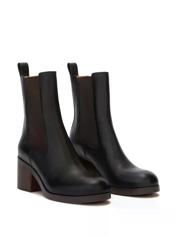 ODISSI Grace Stacked Heel Boots - Black
