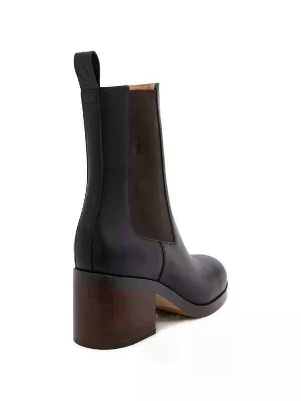 ODISSI Grace Stacked Heel Boots - Black