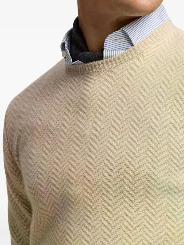 Ralph Lauren Purple Label Herringbone Cashmere Sweater