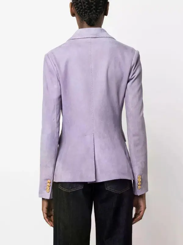 Tagliatore Double-breasted Suede Blazer