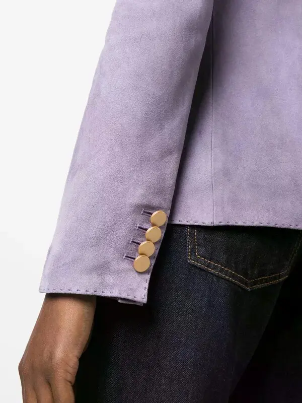 Tagliatore Double-breasted Suede Blazer