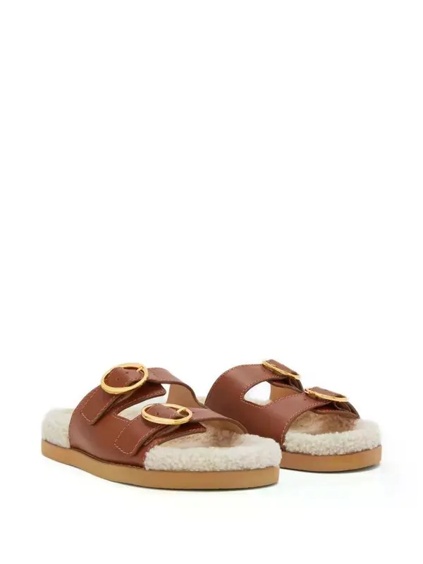 ODISSI Yuki Buckle Strap Leather Sandals