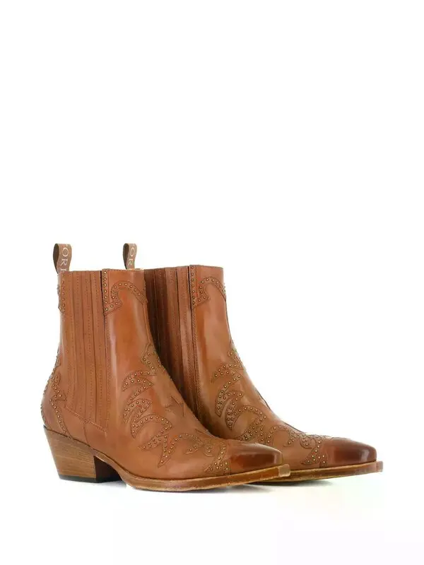 Sartore Studded Detail Boots - Brown