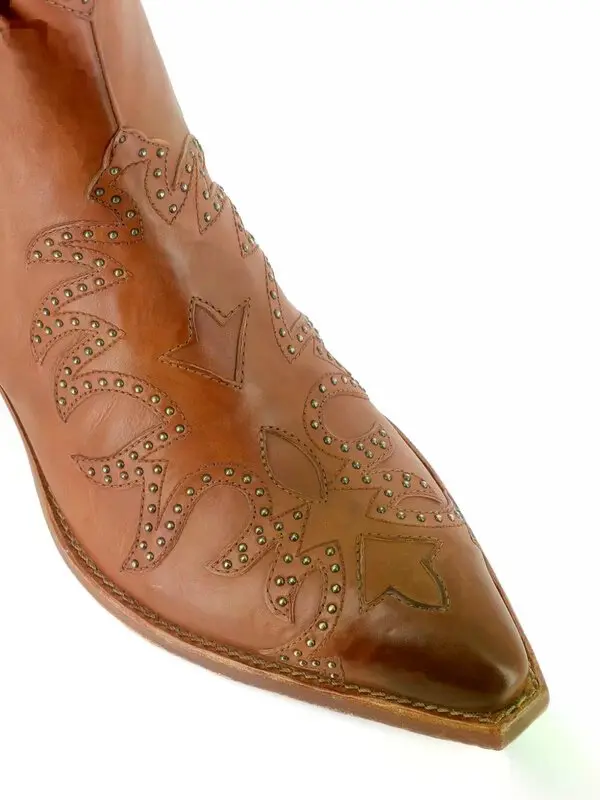 Sartore Studded Detail Boots - Brown