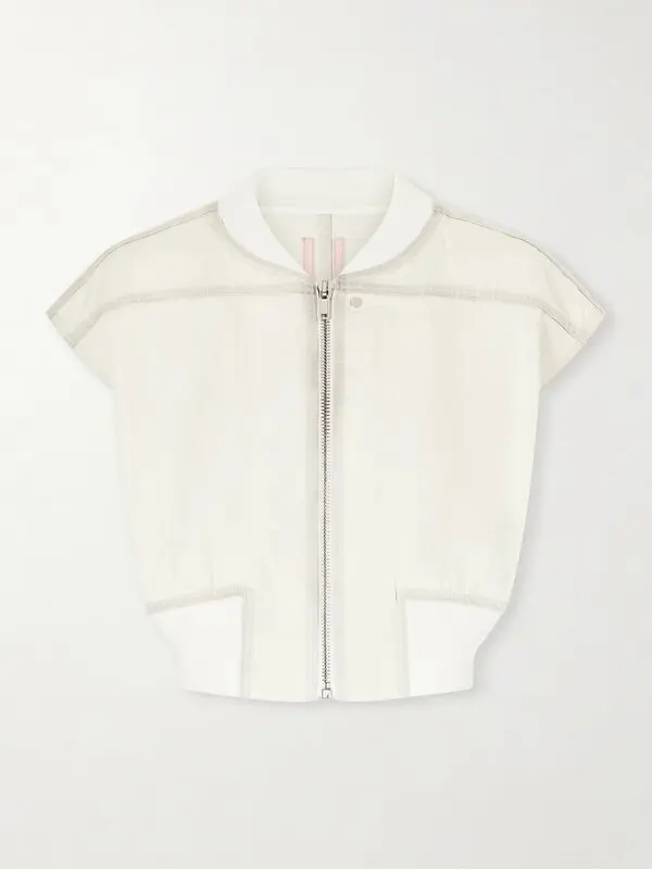 Rick Owens Cropped Denim Vest - Neutrals