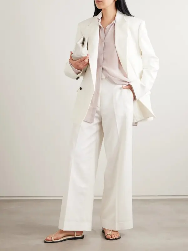 THE FRANKIE SHOP Brickell Twill Wide-leg Pants