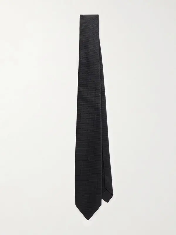Charvet Silk-jacquard Necktie - Black