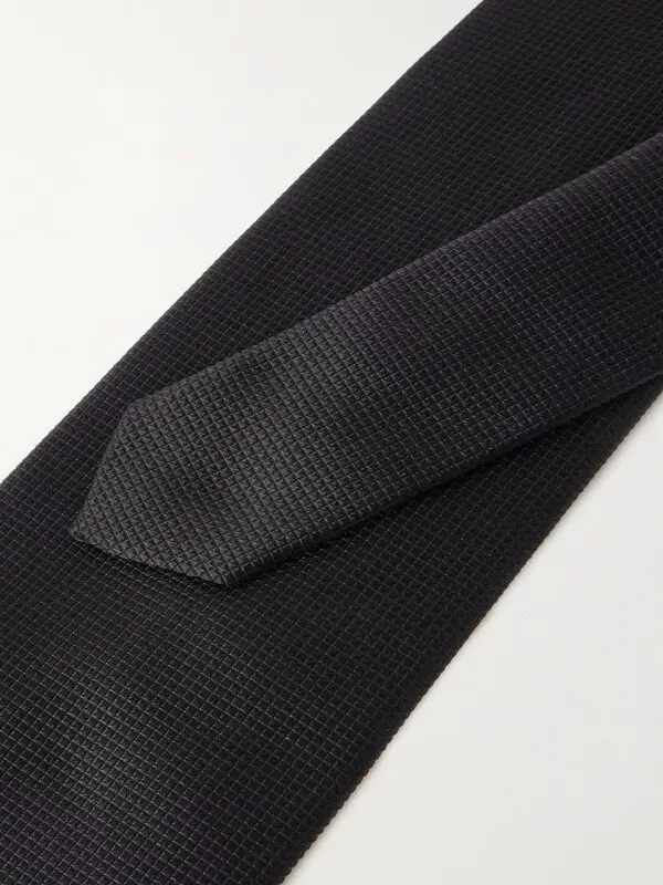 Charvet Silk-jacquard Necktie - Black