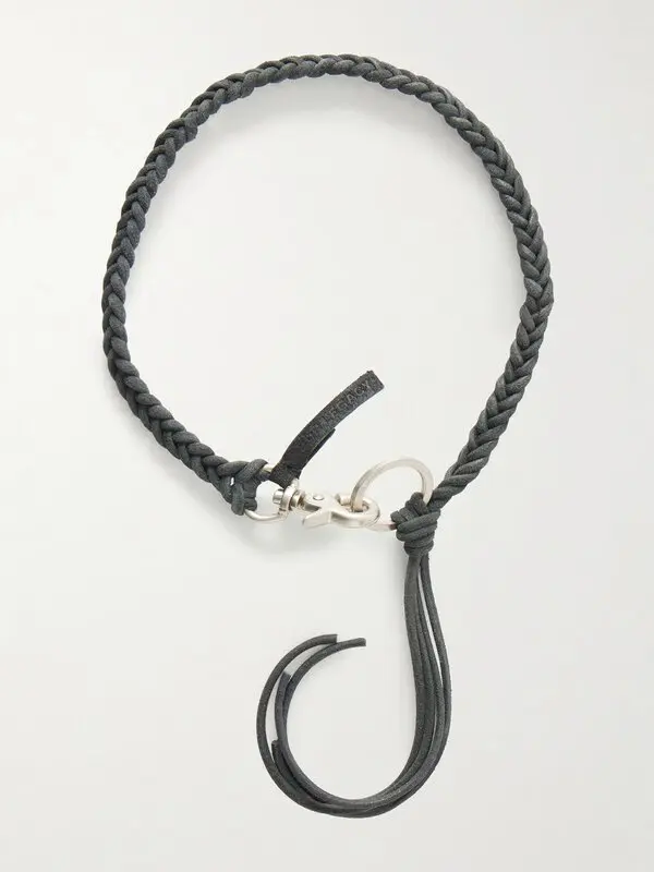 Our Legacy Ladon Braided Suede Keychain - Black
