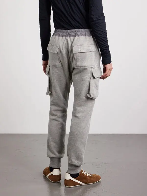 Rick Owens Mastodon Tapered Cotton-blend Jersey Sweatpants - Gray