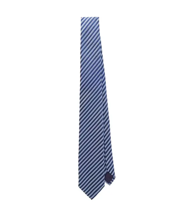 Charvet Striped Silk-jacquard Neck Tie - Blue