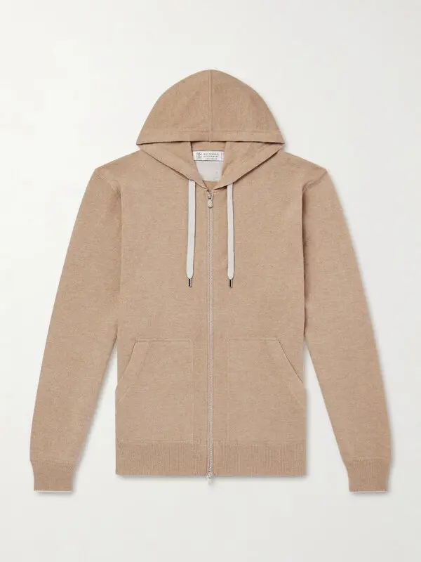 Brunello Cucinelli Cashmere Zip-up Hoodie - Neutrals