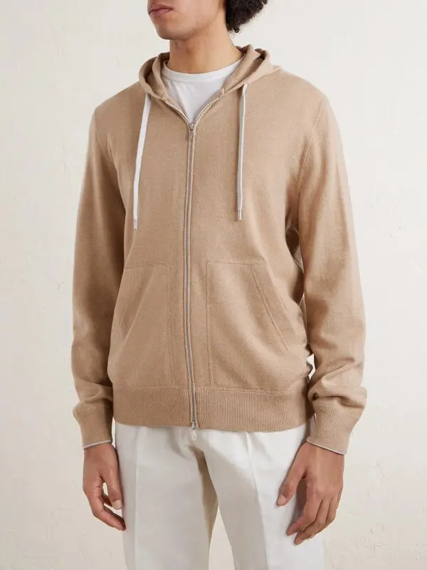 Brunello Cucinelli Cashmere Zip-up Hoodie - Neutrals