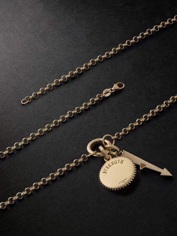 FOUNDRAE Strength And Arrow Diamond Necklace