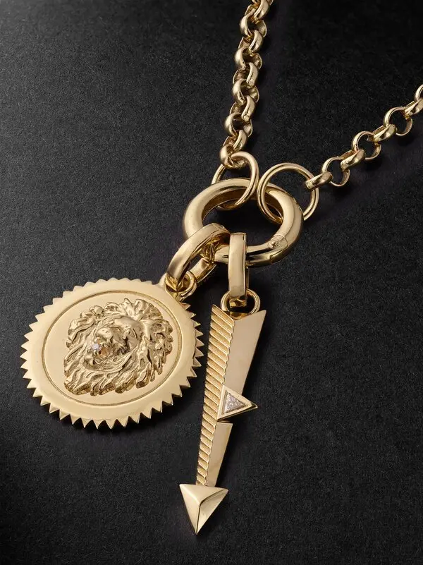 FOUNDRAE Strength And Arrow Diamond Necklace