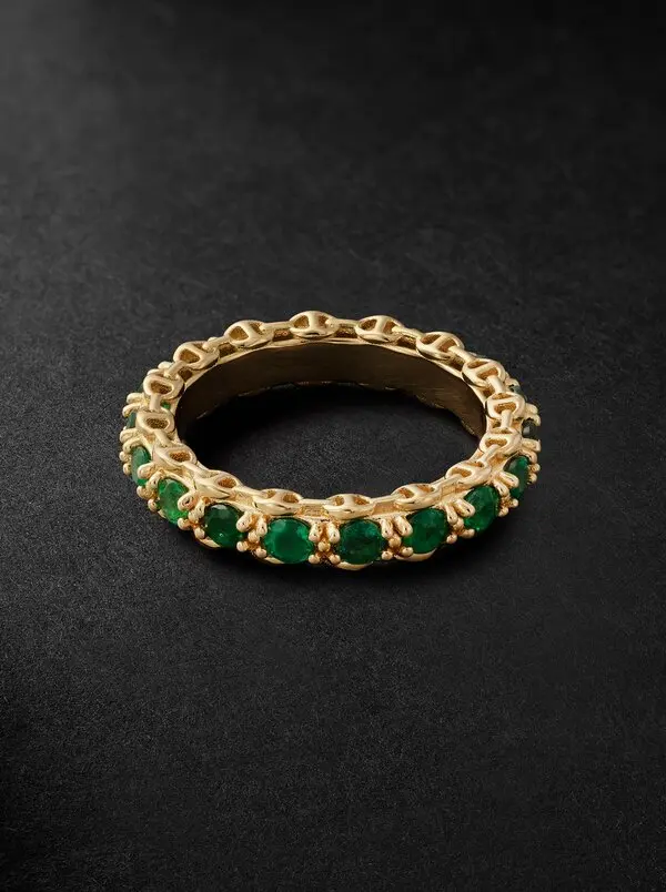 Hoorsenbuhs 18-karat Gold And Emerald Infinite Ring