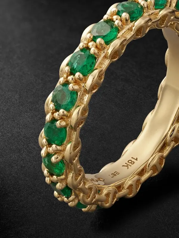 Hoorsenbuhs 18-karat Gold And Emerald Infinite Ring