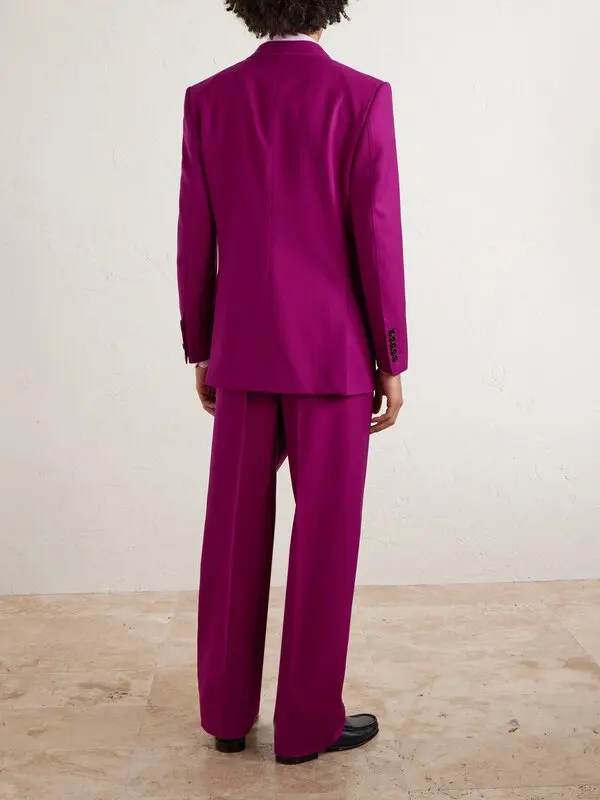TOM FORD Wide-leg Wool-twill Pleated Suit Trousers