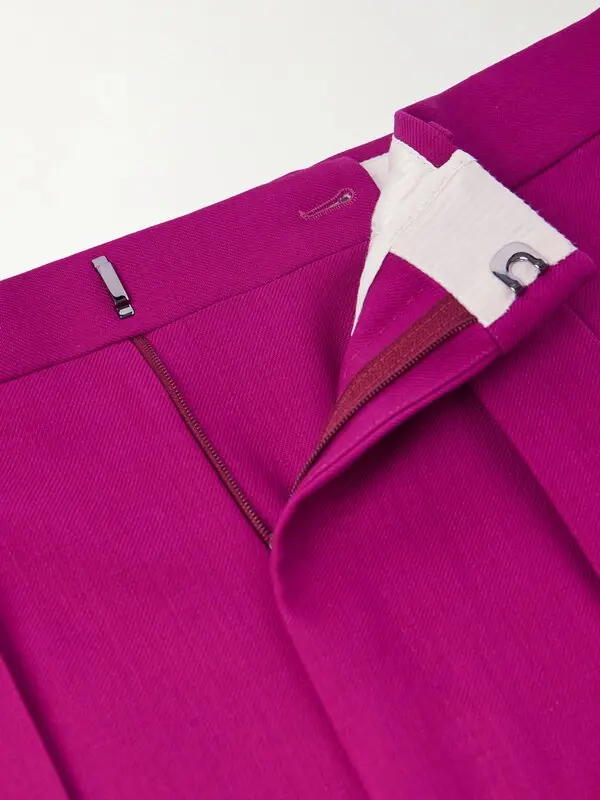 TOM FORD Wide-leg Wool-twill Pleated Suit Trousers