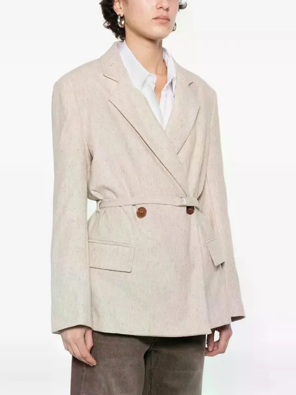Erika Cavallini Belted Double-breasted Blazer