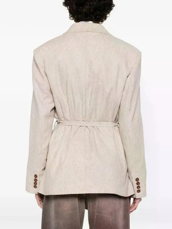 Erika Cavallini Belted Double-breasted Blazer