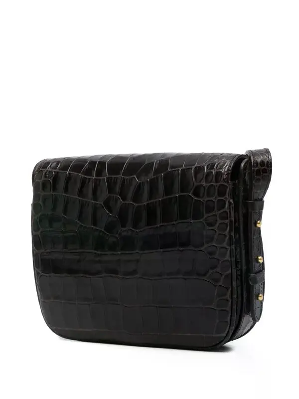 Soeur Embossed Leather Shoulder Bag