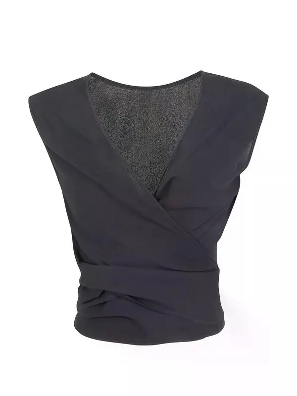 Mantū Wrap-tie Sleeveless Blouse