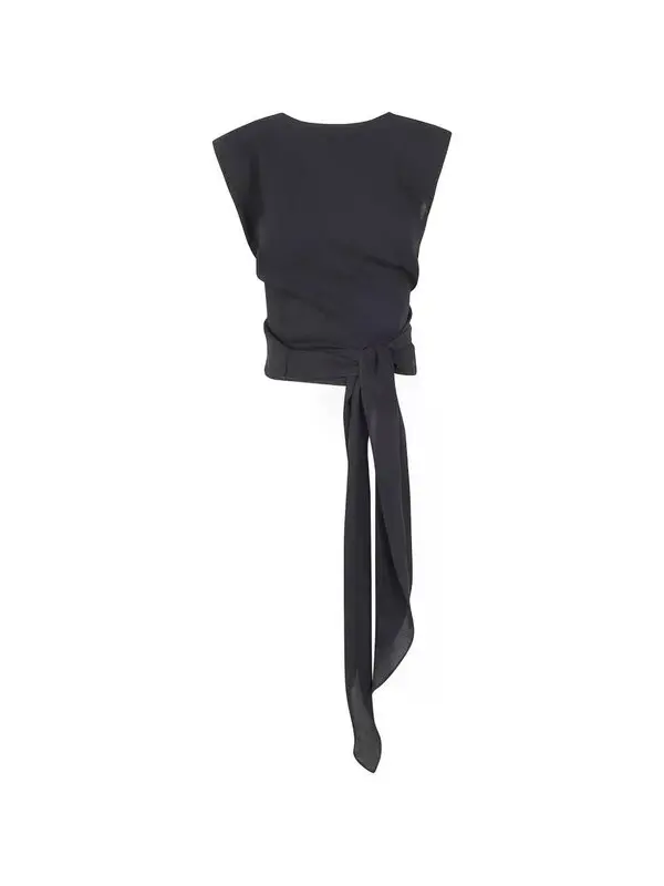 Mantū Wrap-tie Sleeveless Blouse