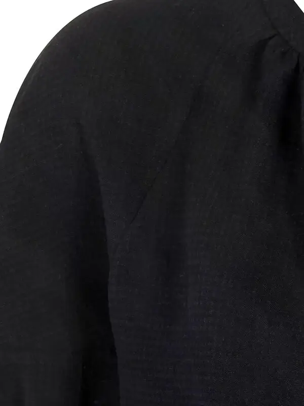 Mantū Tie-neck Shirt - Black