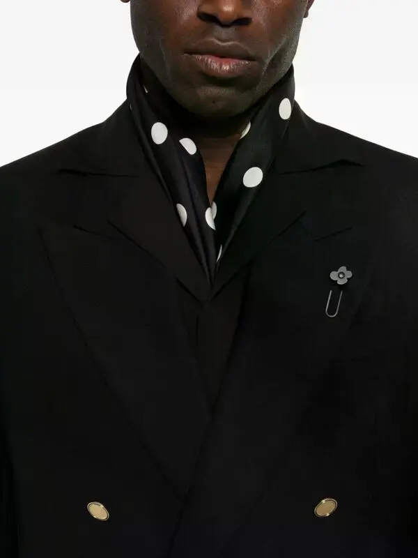 LARDINI Double-breasted Blazer - Black