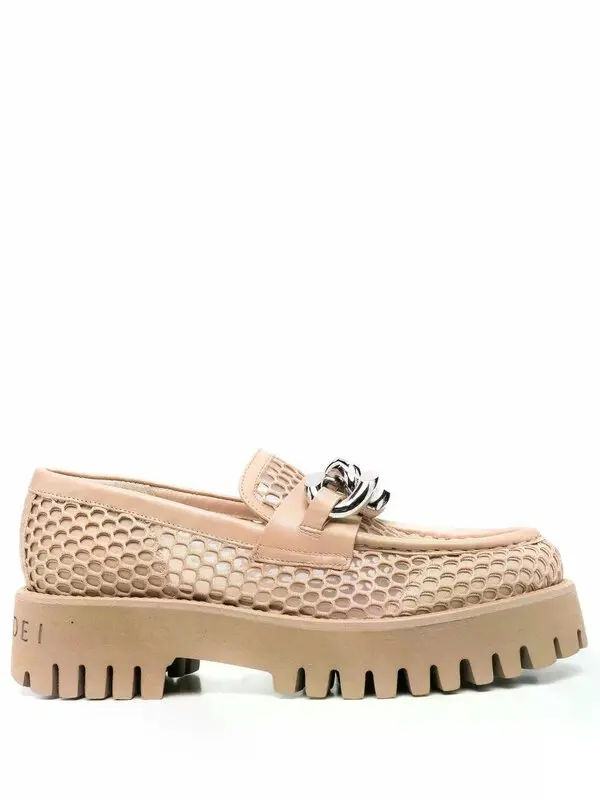 Casadei Chain-trimmed Platform Loafers