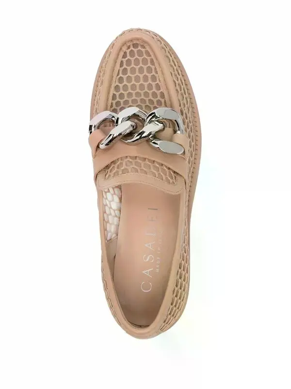 Casadei Chain-trimmed Platform Loafers
