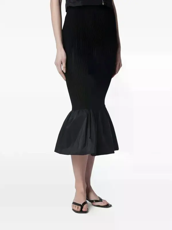 PATOU Knitted Maxi Fitted Skirt
