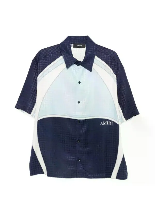 Amiri Panelled Button Shirt - Blue