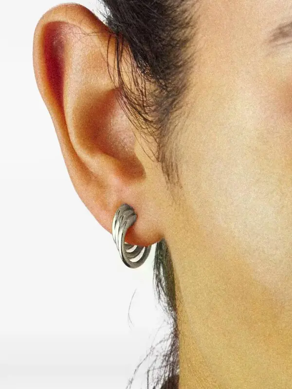 SHAUN LEANE Bound Hoop Earrings - Silver