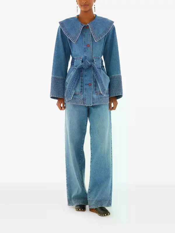 Farm Rio Embroidered-pockets Jeans