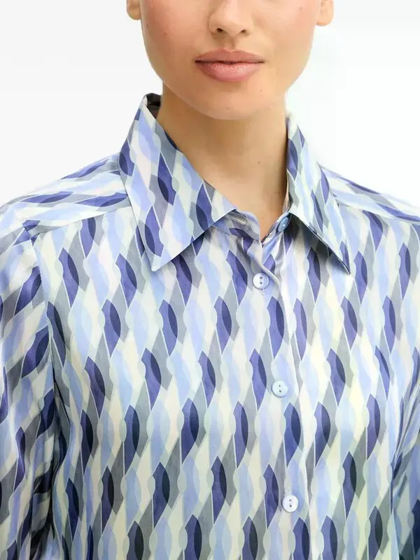 Luisa Spagnoli Belpasso Pure Silk Shirt - Blue
