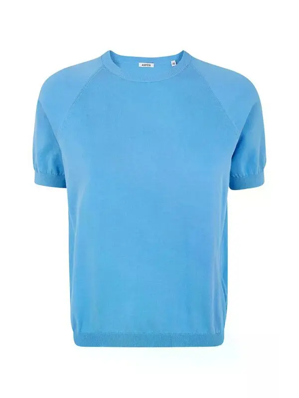 Aspesi Ribbed Short-sleeve T-shirt - Blue