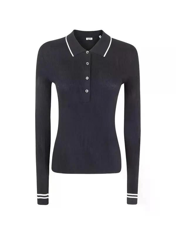 Aspesi Ribbed-trim Polo Top