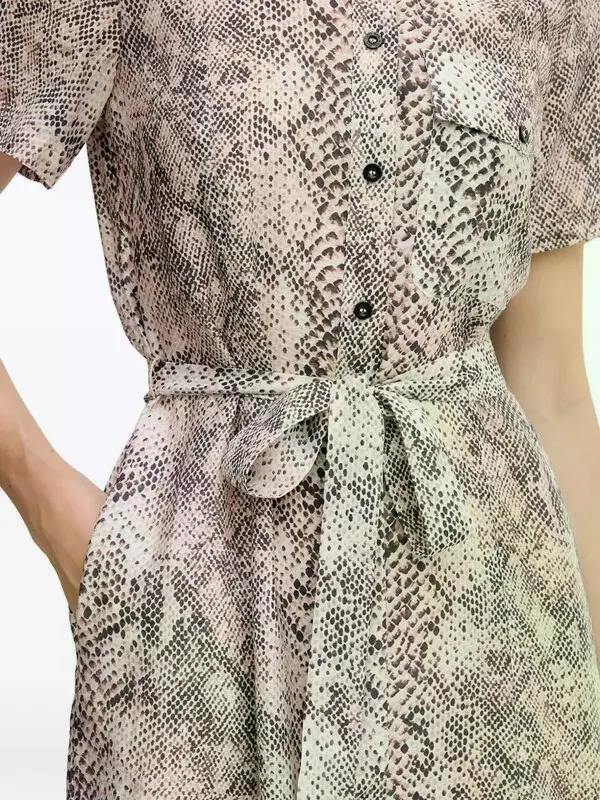 MARC AUREL Buttoned Belted Mini Dress