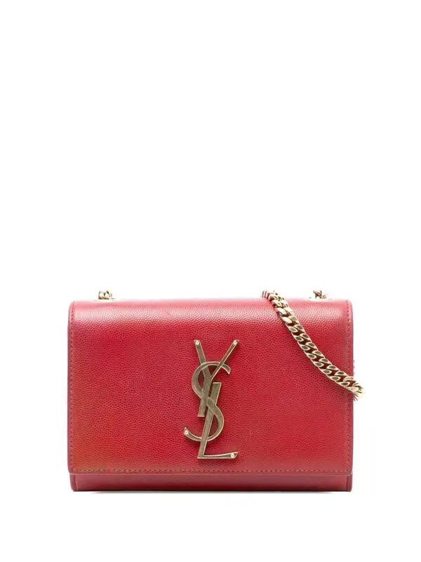 Saint Laurent 2014 Small Monogram Kate Crossbody Bag - Red