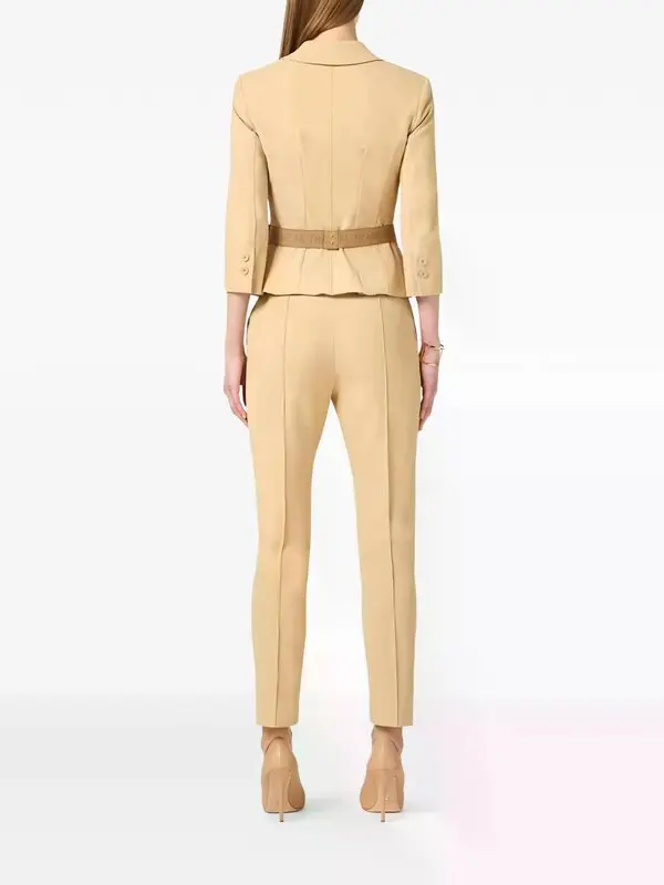 Elisabetta Franchi Belted Double-breasted Jacket - Neutrals