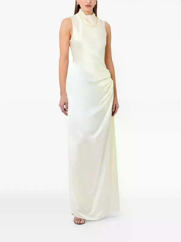 NICHOLAS Fabiana Draped Maxi Dress - Neutrals