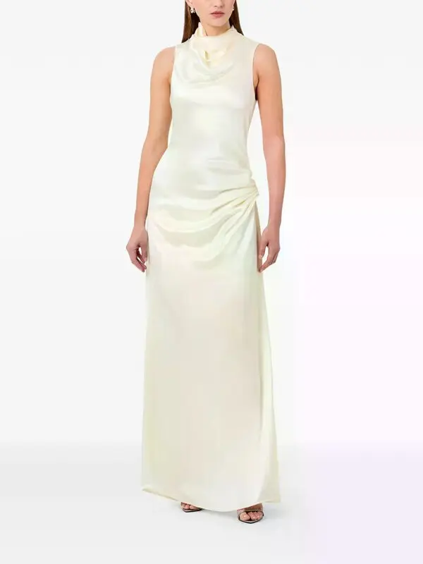 NICHOLAS Fabiana Draped Maxi Dress - Neutrals