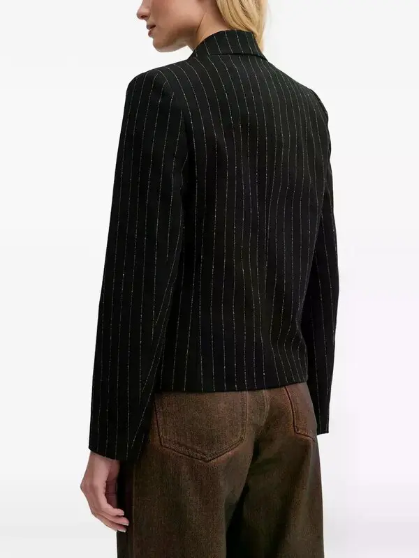 BENETTON Pinstripe Double-breasted Blazer